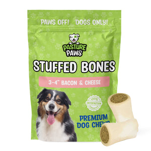2-3" Stuffed Shin Bones (6 Pack) | Natural Dog Treats | Pig Ears ...